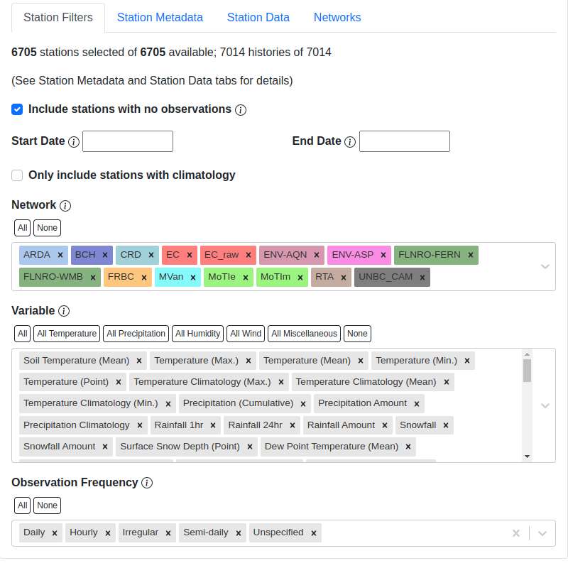Meteorological Data Portal — PCIC Data Portal unknown documentation